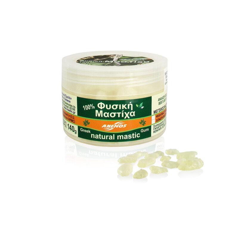 100% pure, Natural gum mastic / mastiha packing on plast. jars • ANEMOS